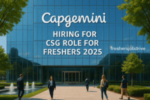 Capgemini Off Campus 2025 – Contact Support Group (CSG) Hiring for 2025 ...